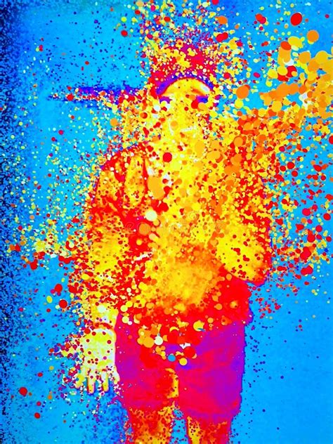 Thermal Imaging Human Body Multicolor Image Stock Illustration