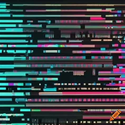 Glitch Computer Screen Code On Black Background On Craiyon