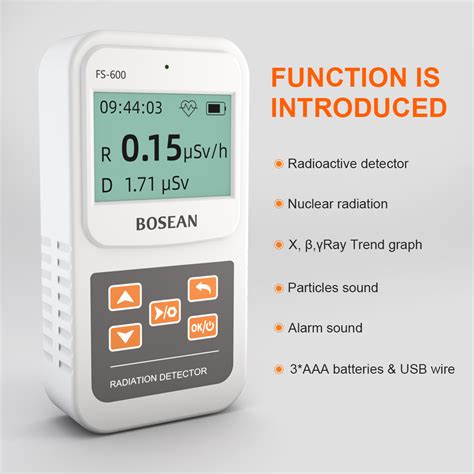 Bosean Fs 600 Nuclear Radiation Detector Crawler Radiation Dose Meter For X Ray Gamma Radiation
