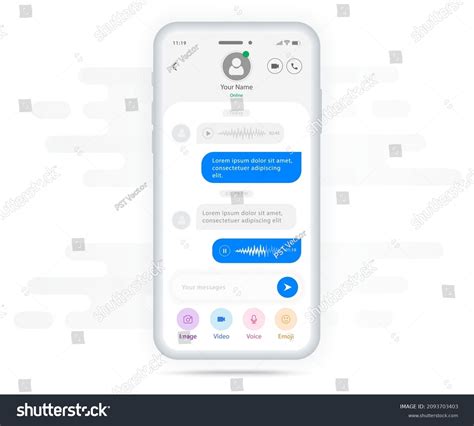 Chat Ui Application Design Concept Social Stock Vector Royalty Free 2093703403 Shutterstock