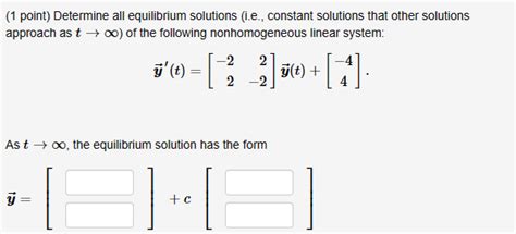 Solved 1 ﻿point ﻿determine All Equilibrium Solutions