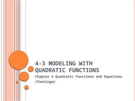 Pptx Alg Ii Unit 4 3 Modeling With Quadratic Functions Dokumentips