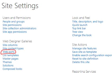 Restore Web Part Gallery Microsoft Qanda