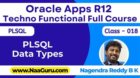 Class 018 Plsql Data Types Oracle Apps R12 Techno Functional Youtube