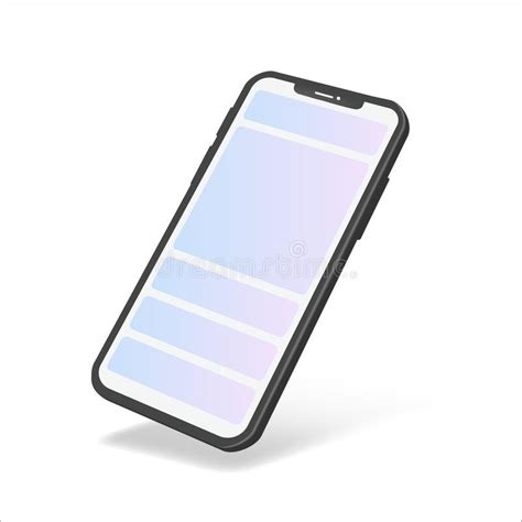 Realistic Smartphone Mockup Device Ui Ux Mockup For Presentation Template Stock Vector