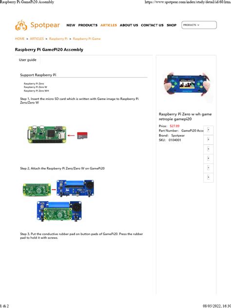 Raspberry Pi Gamepi20 Assembly Pdf Equipment Arm Architecture