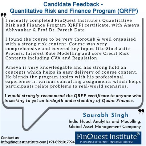 Finquest Institute Llp On Linkedin Candidatefeedback