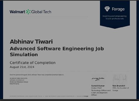 Abhinav Tiwari On Linkedin I Just Completed Walmart Usas Advanced