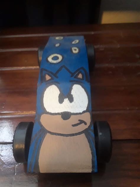 Sonic Pine Wood Derby Car Sonic The Hedgehog Amino
