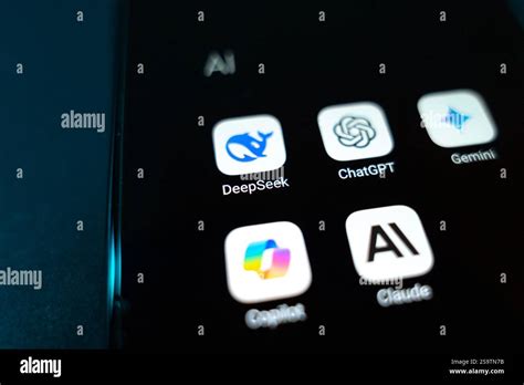 a collection of popular ai apps including deepseek chatgpt gemini