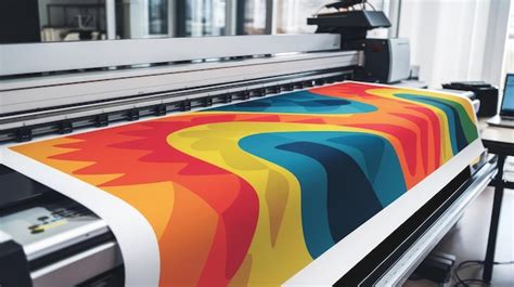 Graphic Design And Advertising Concept Large Format Plotter Close Up Premium Ai Generated Image