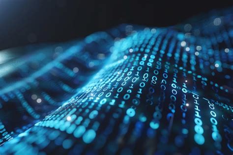 Premium Photo Digital Data Stream Of Blue Numbers And Code Flowing In