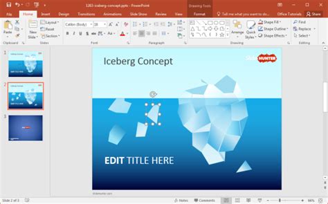Free Tip Of The Iceberg Template For PowerPoint