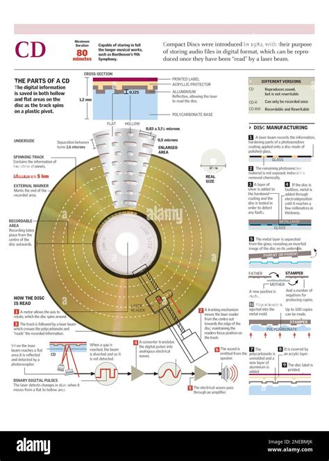 Infographic On The Parts And The Function Of A Compact Disc Adobe