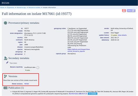 Isolate Record Versioning — Bigsdb 1510 Documentation