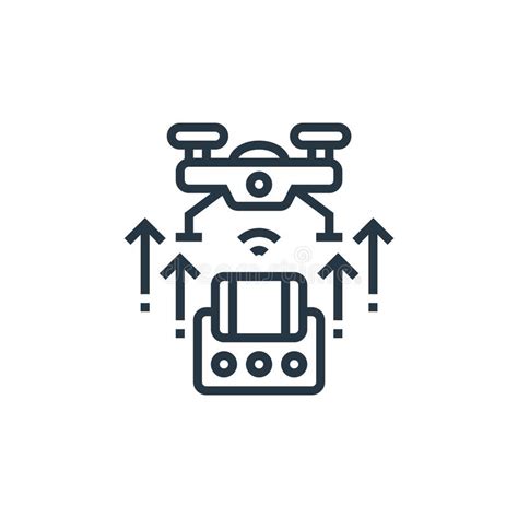 Drone Icon Vector From Drone Elements Concept Thin Line Illustration
