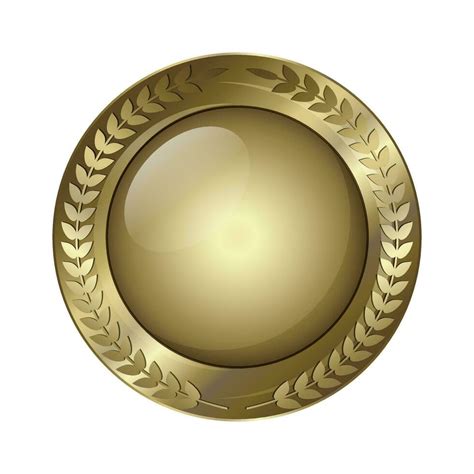 Glossy Golden Circular Shield Or Award 25013648 Vector Art At Vecteezy
