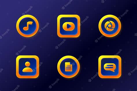 Premium Vector Gradient Apps Icon Vector Set