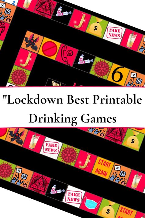 Halloween Drinking Game For Adults Printable Board Game Lockdown