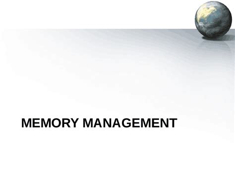 Operating System Memory Management Part 4 Notes Docsity