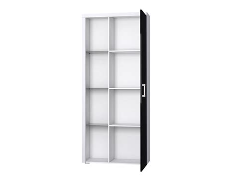 ᐉ Вітрина висока Cama Samba 203 з ламінованої ДСП МДФ без підсвічування Білий Чорний 25233