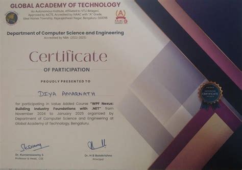 Diya A On Linkedin Learning Wpf Valueaddedprogram Collegelife