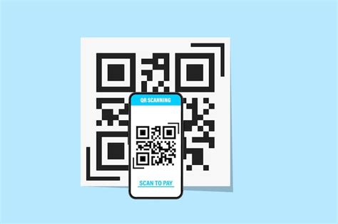 Qr 코드 스캔 휴대폰 Qr 코드 스캔 프리미엄 벡터