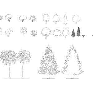 Ultimate Tree Collection SVG Files For Architectural Plans Sections Etsy