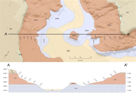 Geological Map Cross Section And Stratigraphy And Generalized