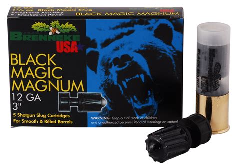 Brenneke Black Magic Magnum 12 Gauge 3″ 1 38 Oz Slug Shot 5rd Box