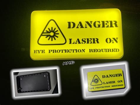 Laser In Use Safety Warning Light Sign By Michele Mm3d Makerworld