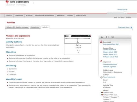 Variables And Expressions Lesson Plan For 9th 12th Grade Lesson Planet