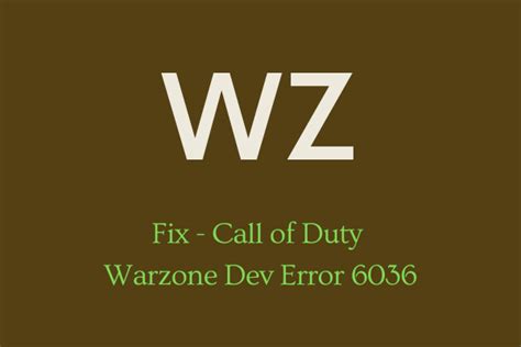 How To Fix Call Of Duty Warzone Dev Error 6036 On PC