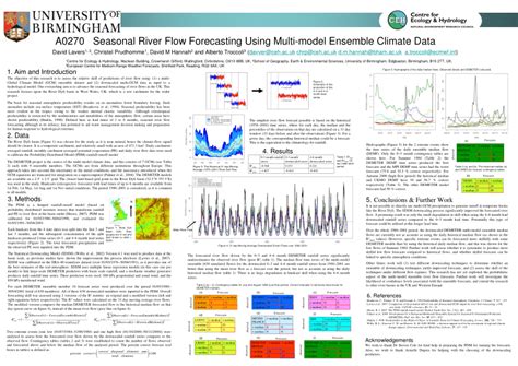 pdf seasonal river flow forecasting using multi model ensemble climate data
