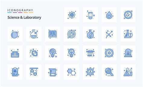 25 Science Blue Icon Pack 18501828 Vector Art At Vecteezy