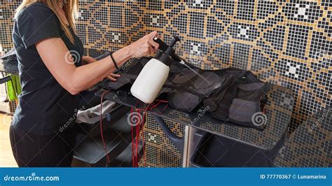 EMS Electro Stimulation Suit Wet Cleaning Stock Image Image Of People Health