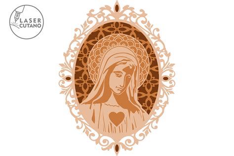 Icon Deva Maria Religious Decoration Multilayer Laser Cut Files So Fontsy