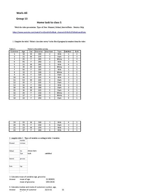 Home Task 1 Biostat Pdf Mode Statistics Mean