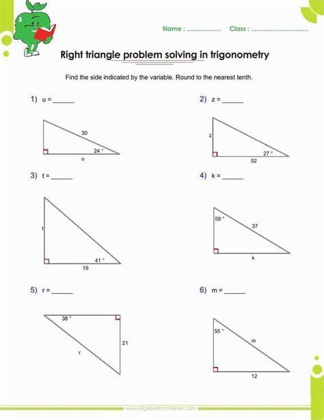 Master The Trigonometric Ratios With Sohcahtoa Worksheet And Answers Pdf