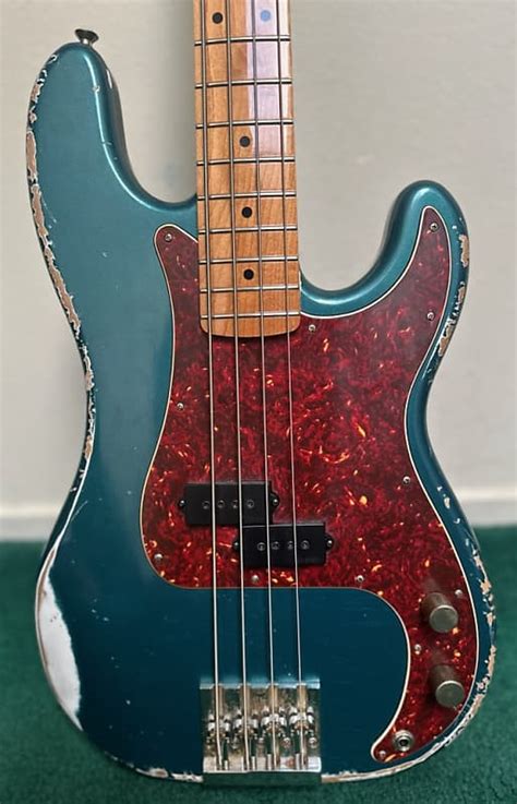 Mjt Precision Bass 2022 Ocean Turquoise Relic Reverb