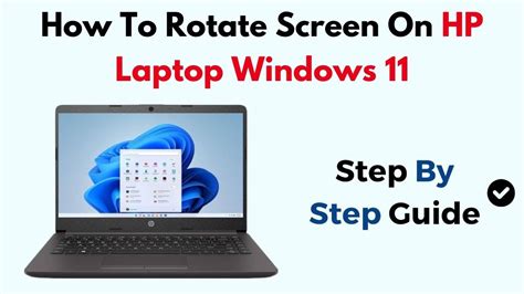 How To Rotate Screen On Hp Laptop Windows 11 Youtube