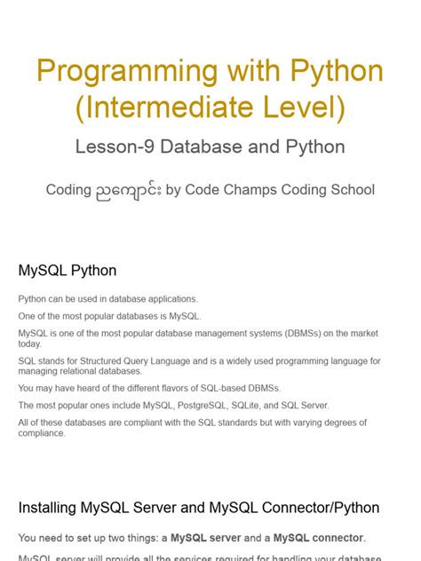 L9 Programming With Python Intermediate Level Pdf