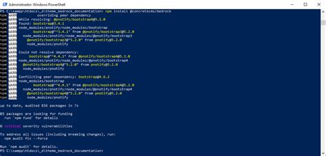 Issue On Npmconcretecmsbedrock When Setuping Development Environment