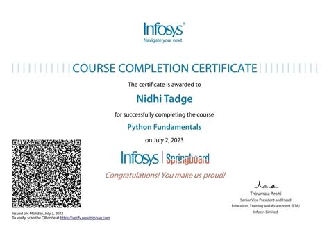 Nidhi Tadge On Linkedin I Am Happy To Share That I Have Successfully