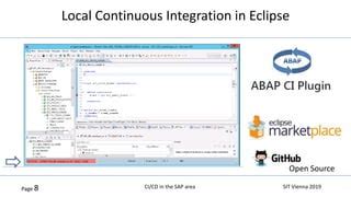 Continuous Integration Delivery And Deployment In The SAP Area PPT