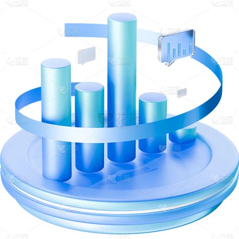 通用元素科技感科技风蓝色3d数据图标图表元素