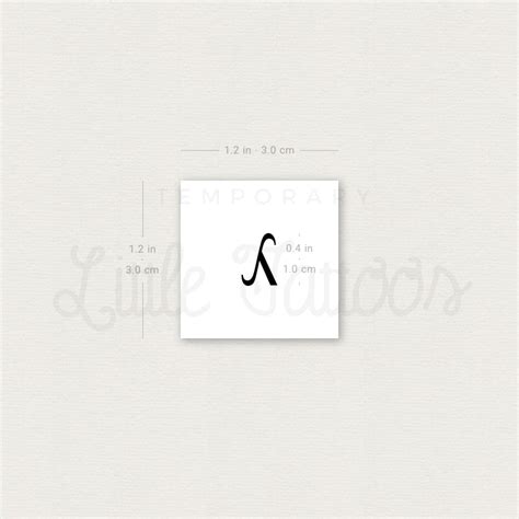 Lambda Temporary Tattoo Set Of 3 Little Tattoos