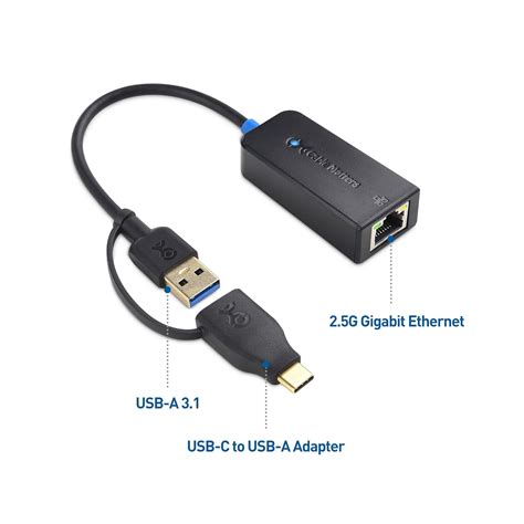 Cable Matters USB To G Ethernet Adapter Supporting Gigabit Ethernet Network USB C