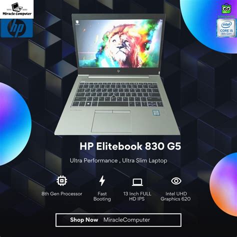 Jual Laptop HP Elitebook 830 G5 Intel Core I7 8665U Gen 8th RAM 32GB SSD 1TB Fast Booting Layar