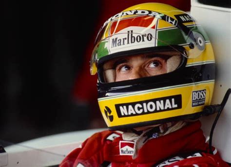 Ayrton Senna Brazil Looks Out The Cockpit The Honda Mclaren Mp 1989